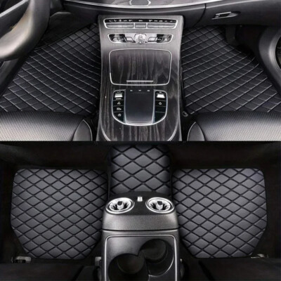 5Pcs Car Floor Mats PU Leather Waterproof Dust-Proof Auto Carpet ...