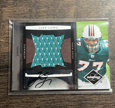 2008 Limited Rookie Jumbo Jersey Autographs Jake Long Rookie Dolphins ...