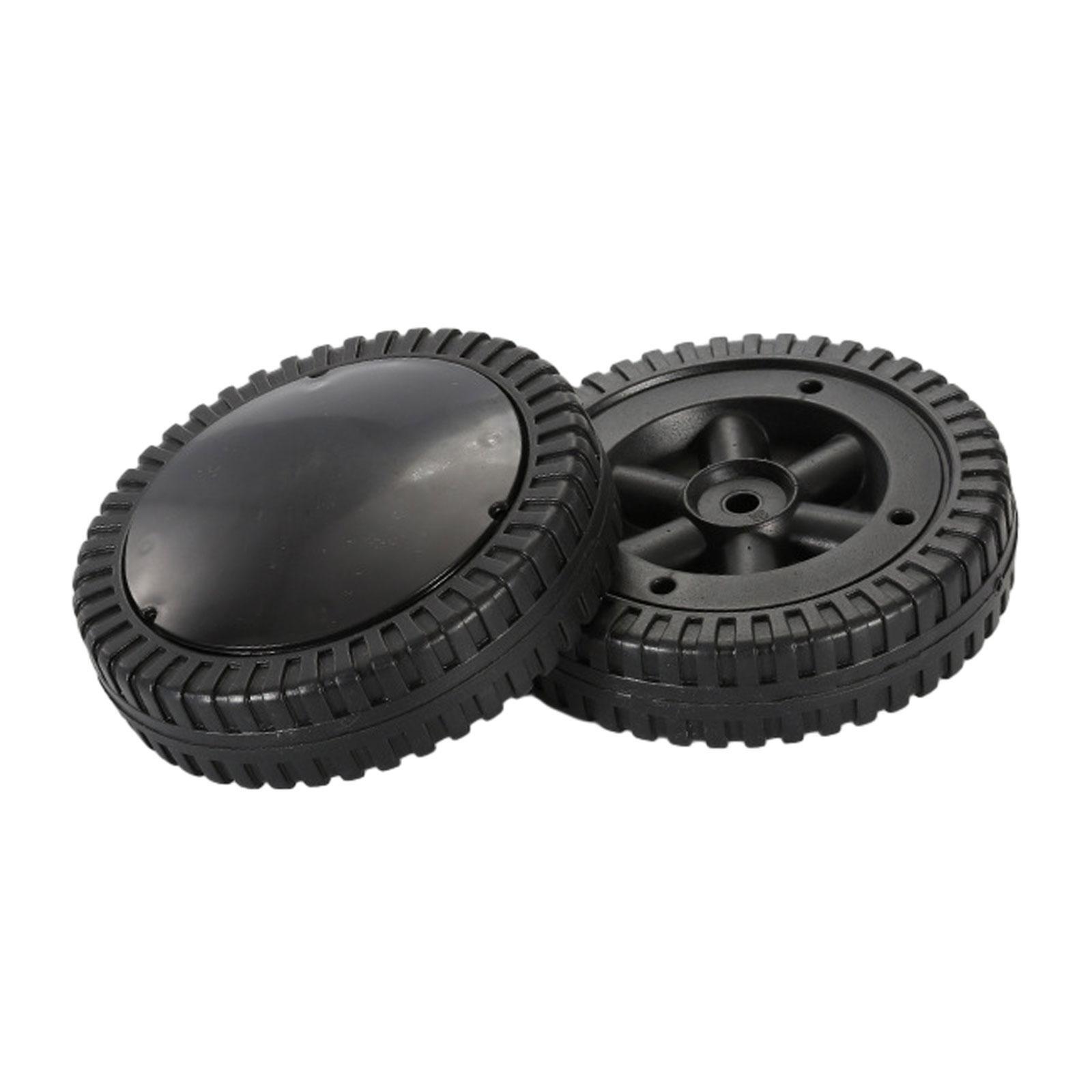 2 Pieces BBQ Grill Wheels 6 inch Plastic Wheels Smooth Rolling Tires ...