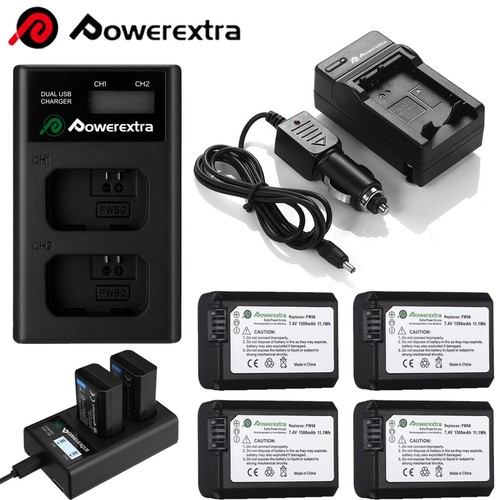 NP-FW50 Battery for Sony A6300 A6000 A5000 A3000 Alpha A7 NEX-6 5T 3N ...