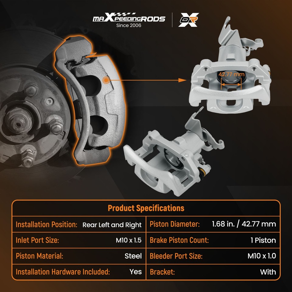 Rear Left Right Disc Brake Caliper For Ford Mustang Base 2005 2006-2014 ...