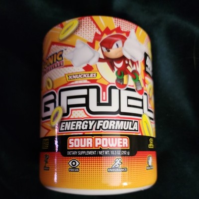 G Fuel Knuckles Sour Power GFuel 40 Servings Sonic The Hedgehog | eBay