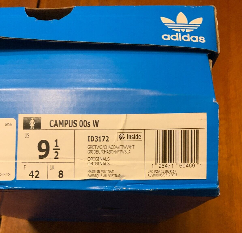 Adidas Women's Campus 00s Shoes, Style# ID3172, Size 9.5, Grey ...