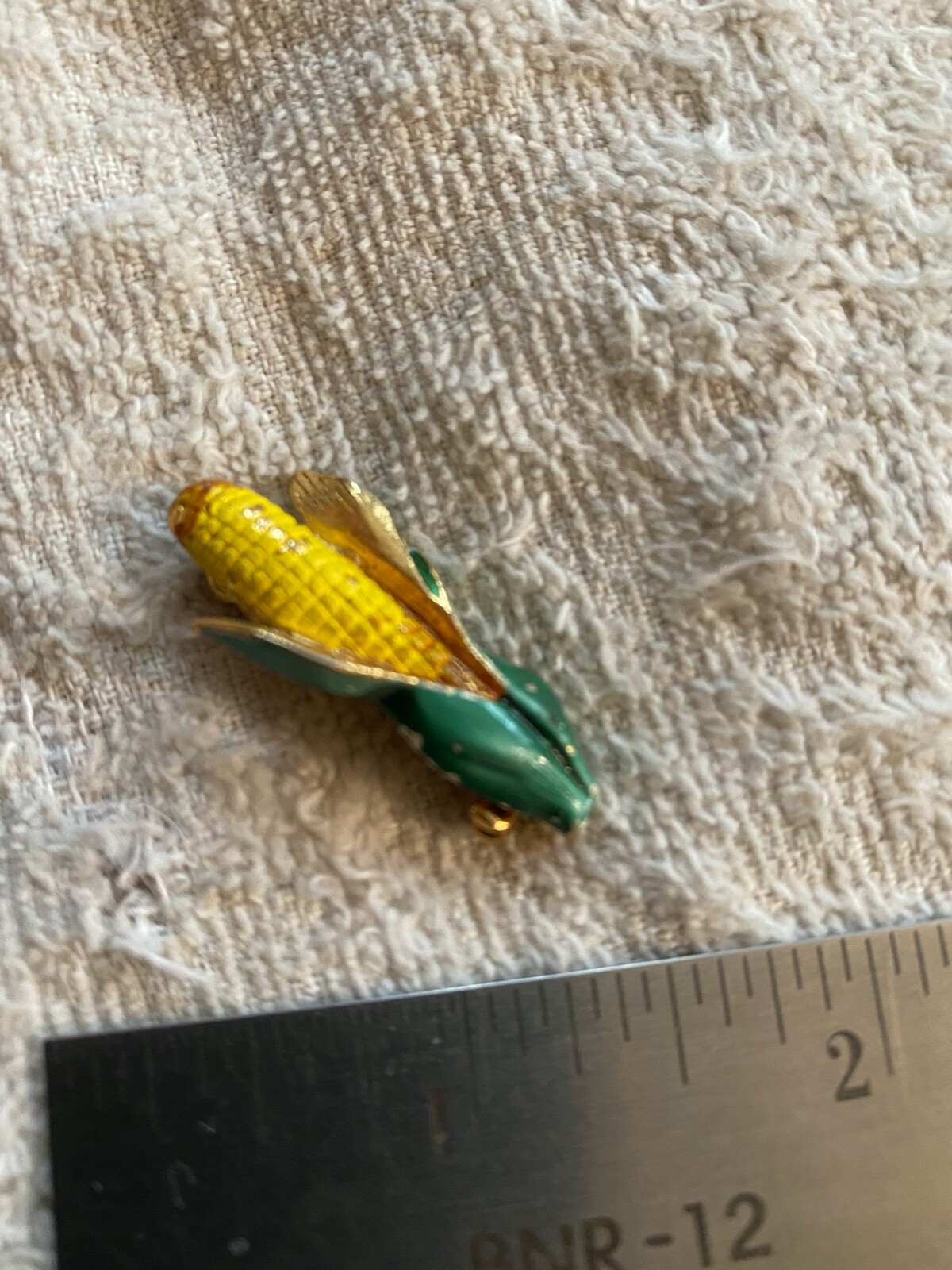 Vintage Corn on the Cob Pin Enamel - Gem