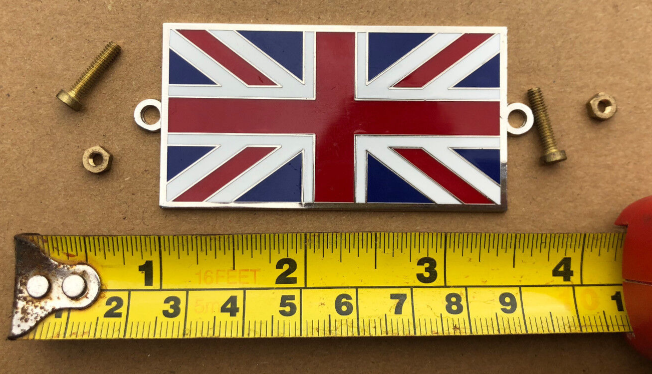 Vintage & Classic Union Jack Metal Enamel Badge Emblem Screw Bolt On | eBay