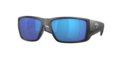 New Costa Del Mar Blackfin Pro Matte Black Blue Mirror 580G