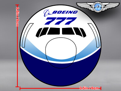 BOEING 777 B777 DREAMLINER LIVERY FRONT VIEW ROUND DECAL / STICKER ...