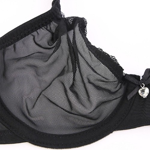 Simple Cute Womens Bras Sheer See Through Brassiere Romantic Sexy ...