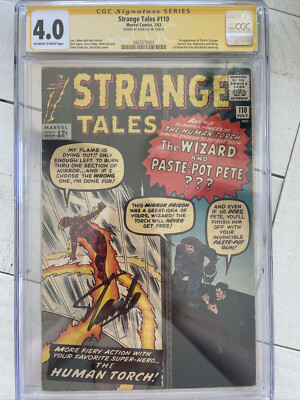 Strange Tales #110 CGC 4.0 1963 Stan Lee Signature! 1st Doctor Strange ...
