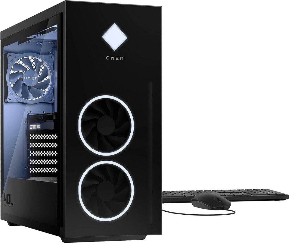 HP OMEN 40L Tower Gaming Desktop - AMD Ryzen 7 5700G CPU GeForce RTX ...