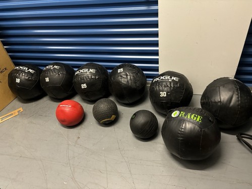 New Rogue 18, 25, & 30lbs Medicine Ball Double Stitched 14" Dia Scuff ...