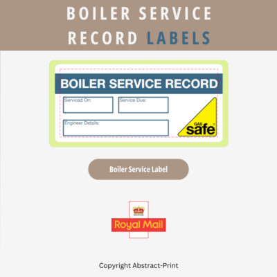Boiler Service Record Labels Next Service Reminder Stickers Paper Matt ...