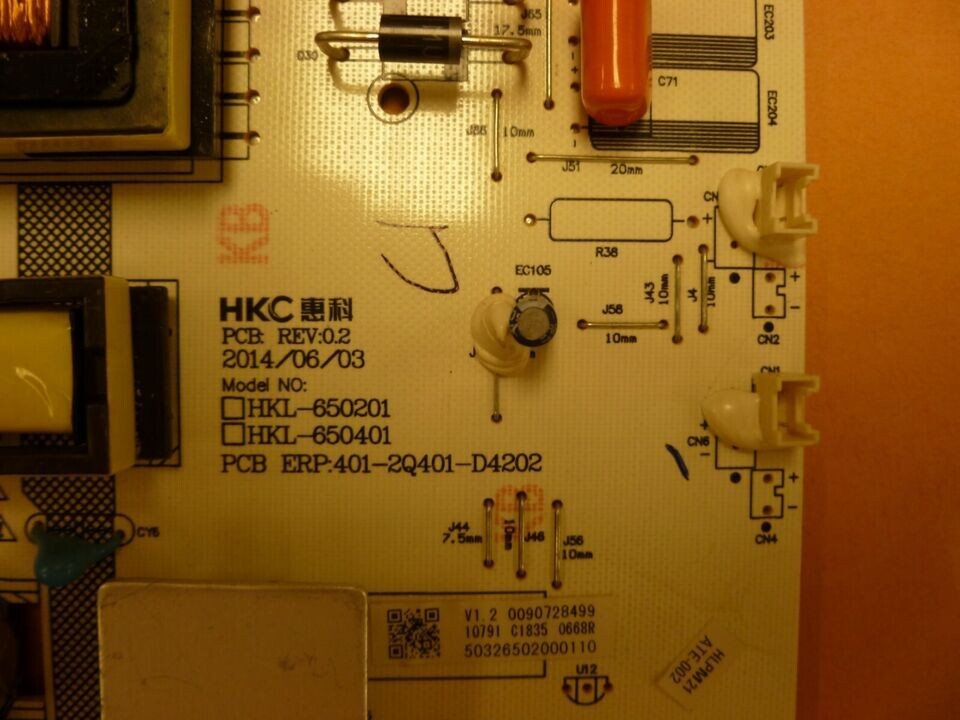 LED TV POWER BOARD HKL- 650201 HKL- 650401 PCB ERP. 401-2Q401-D4202 (2 ...