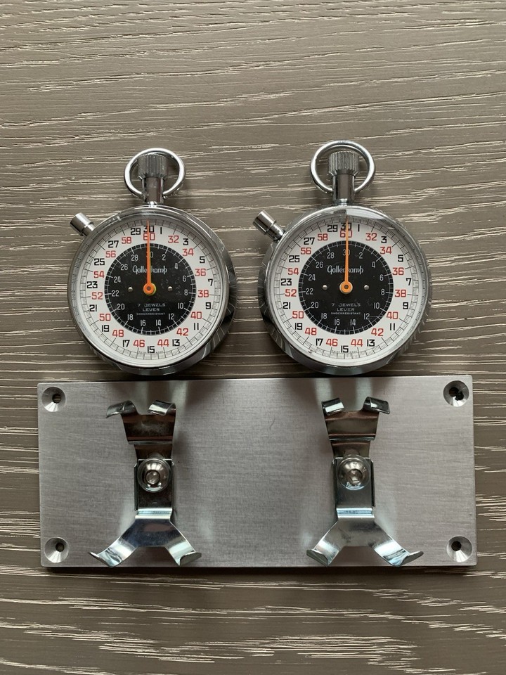 Swiss Gallenkamp Stopwatch Set Chronometers Dashboard Rally Timer 11 | eBay