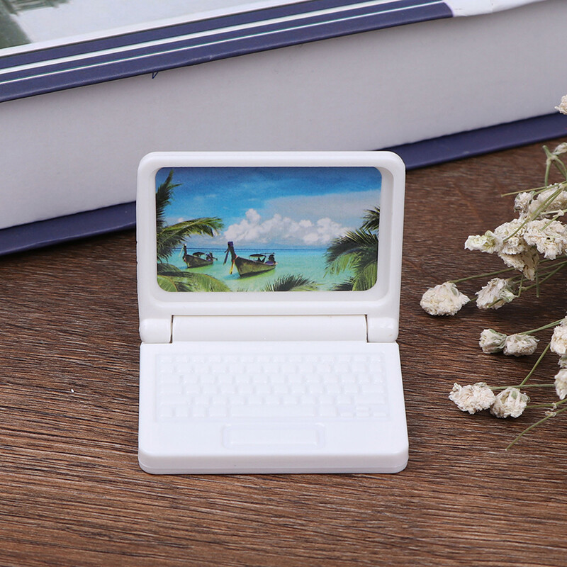 Dollhouse Miniature Modern Computer For Children Toy Dolls laptop ...