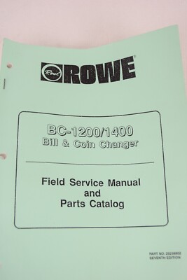Rowe BC-1200/1400 Field Service Manuel And Parts Catalog | eBay