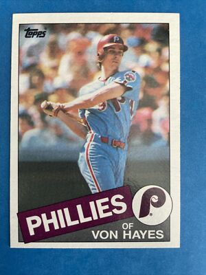 1985 Topps Baseball Card #68 Von Hayes Philadelphia Phillies Outfield ...