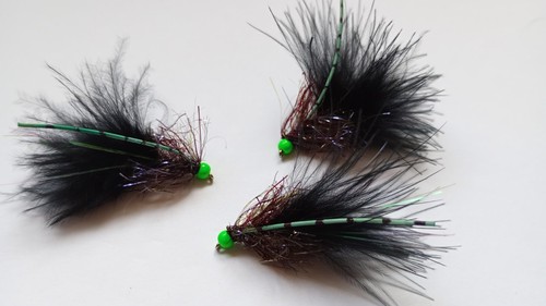 Black Damsel Blue Flash Fly Fishing Wet Trout Flies | eBay UK