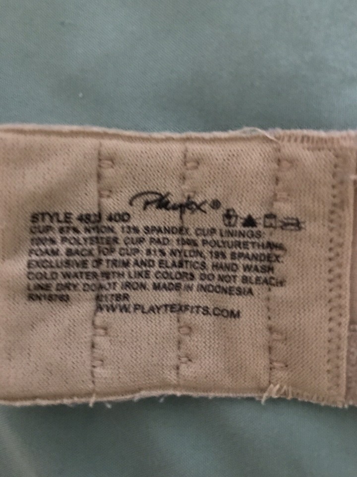 Playtex Women's Secrets Shapes & Supports Balconette Underwire Bra 40D ...