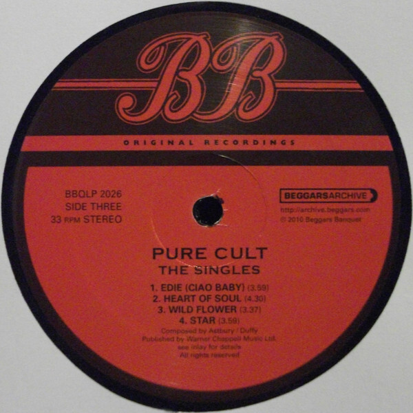 The Cult Pure Cult The Singles 1984 - 1995 2xLP, Comp, RE, GZ 0 ...