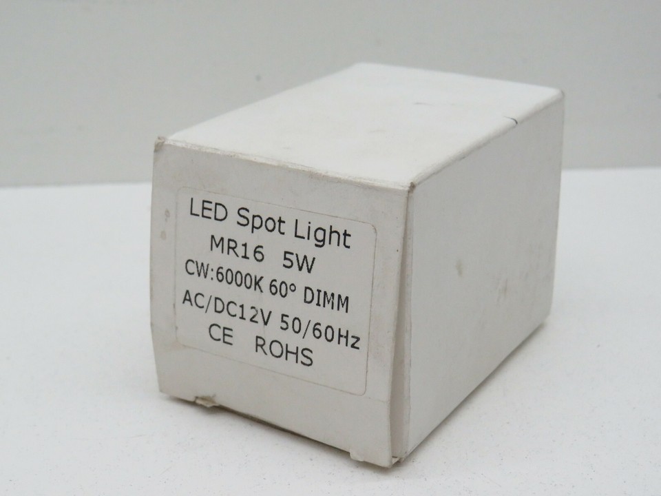 Dimmable LED MR16 5-Watt Flood Lamp Light Bulb 5W 12V AC/DC 6000K ...