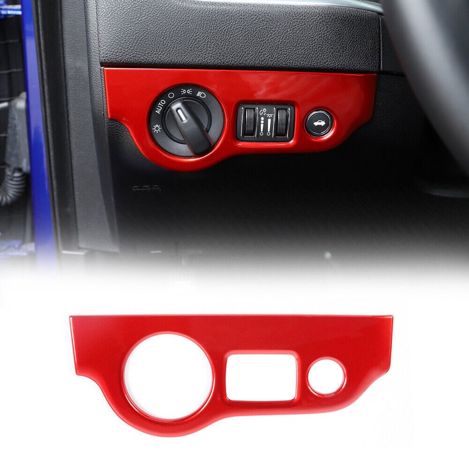 37x Red ABS Full Set Interior Decor Panel Cover Trim Kit for Dodge ...