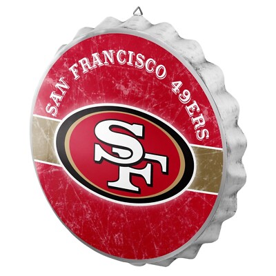 San Francisco 49ers NFL Metal Wall Bottle Cap Sign 12" Forever ...