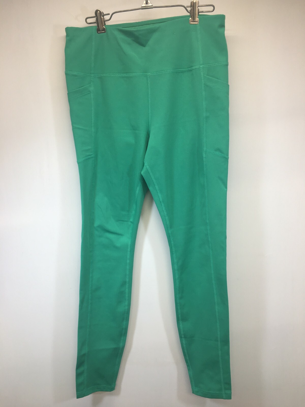Womens Avia Solid Teal Athletic Workout Capri 26" Pan… - Gem