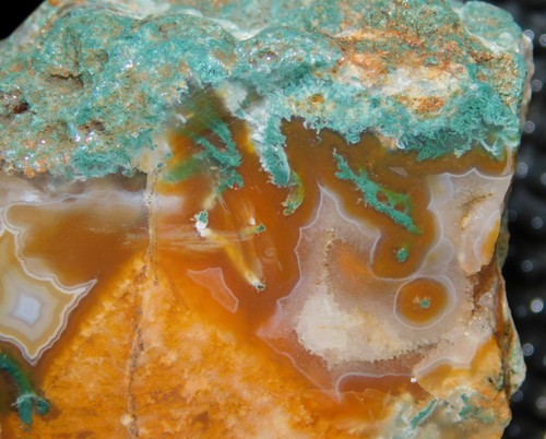 green filament tube Needle Peak Agate lapidary cabbing rough chunk ...