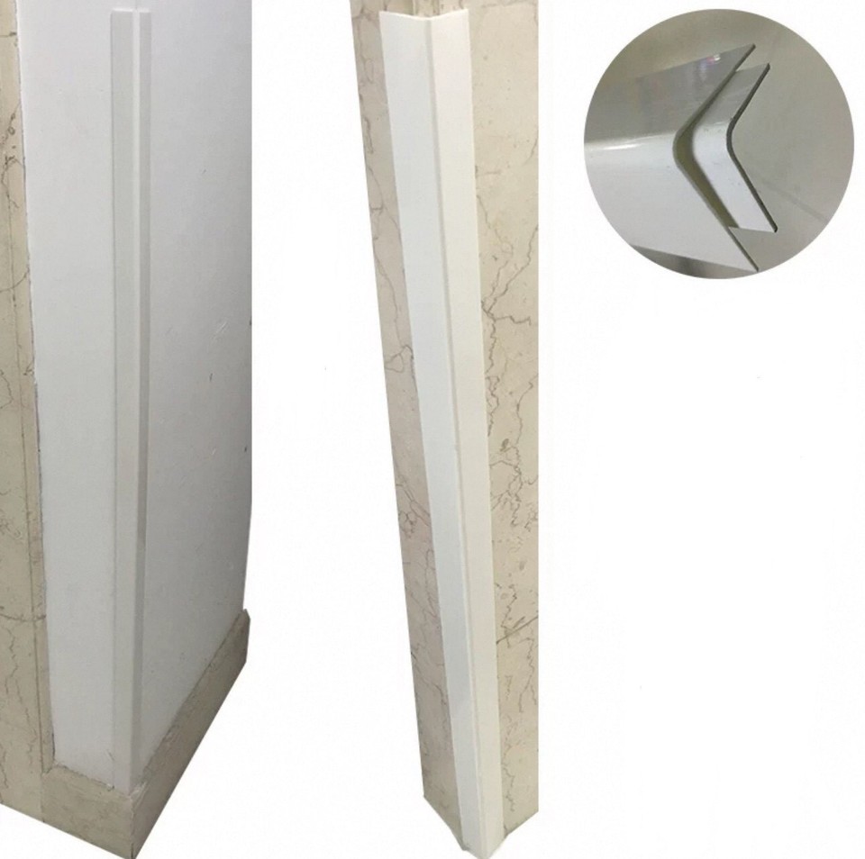 PVC Plastic Corner Protector 90 Degree Angle Edge Guard for Wall Stairs ...