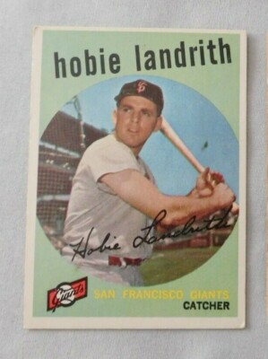 1959 Topps #422 Hobie Landrith San Francisco Giants Baseball Card ex | eBay