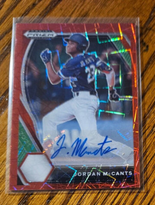 Jordan McCants Auto -2021 Panini Prizm Draft Picks Red Velocity Laser ...