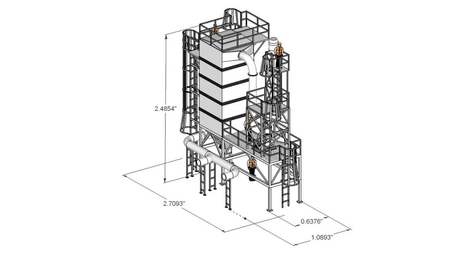 N Scale Dust Collection Sq. L. wPlatform Kit for Grain Elevator ...