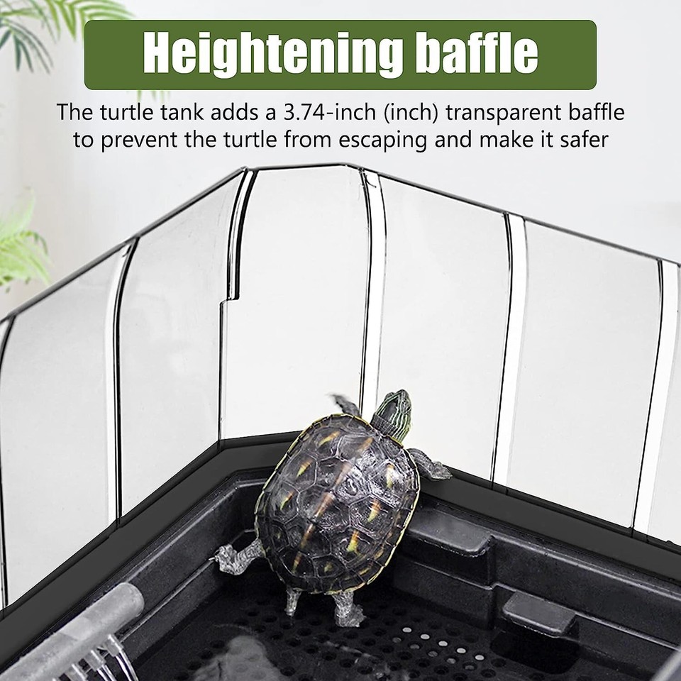 Turtle Aquarium Reptile Terrarium Turtle Tank kit with Accessories | eBay