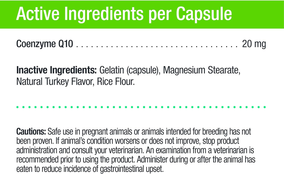 Only Natural Pet Coq10 for Dogs & Cats, Heart and Cardiovascular Health ...
