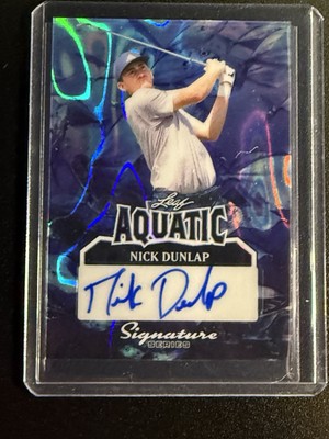 2025 Leaf Signature Series PGA Nick Dunlap RC Auto Aquatic Autograph ...