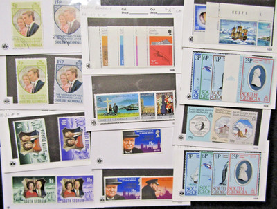 South Georgia stamps in 102 card new/used lot of 34 cards | eBay