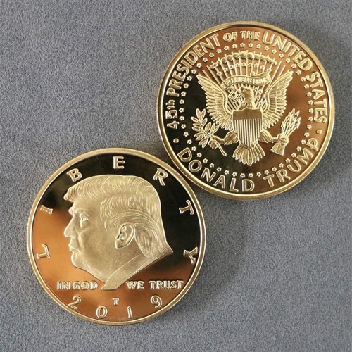 10 PACK President Donald Trump Commemorative Coins, Gold Plated Coin ...