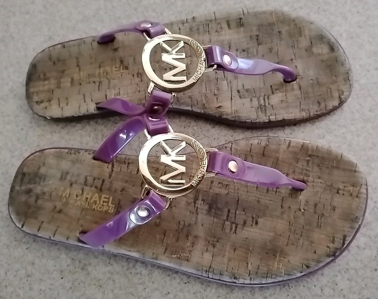 Michael Kors Purple Patent Thong Sandals -size 7 | eBay