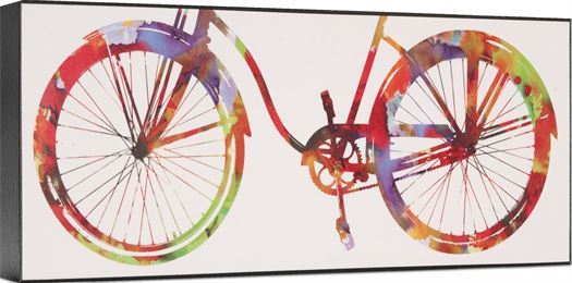 Bike Ride I Abstract Cycling Bicycle Riding Bike Biking Art Deco Canvas ...