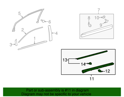 Genuine Lexus Lower Door Trim 75736-0E010 | eBay