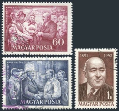 Hungary 987-989, CTO. Michel 1221-1223. Matyas Rakosi, communist leader ...