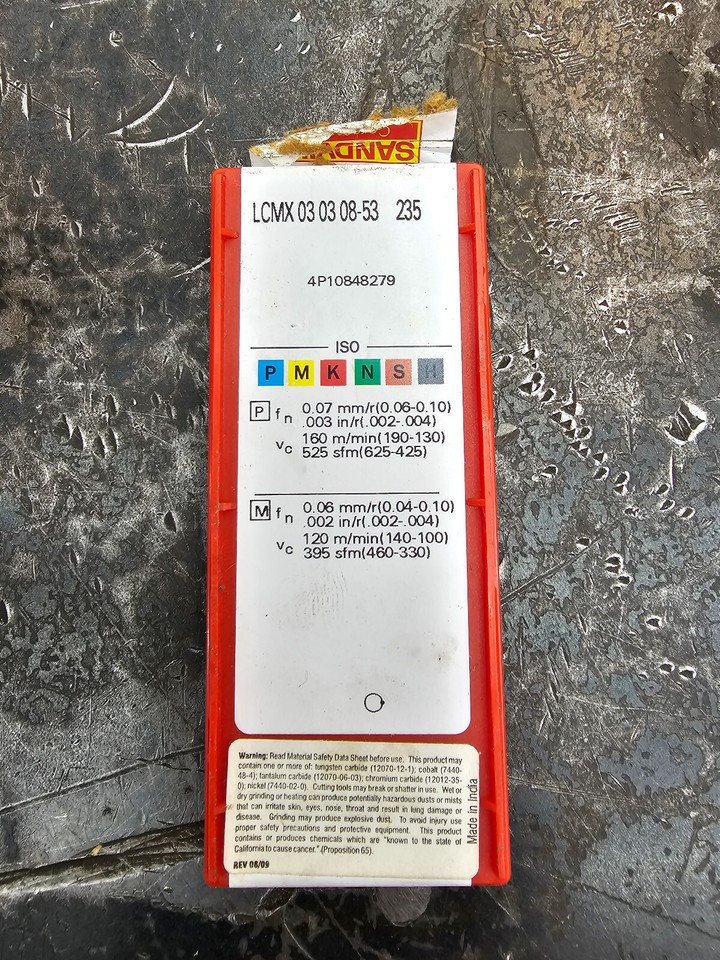 Qty 3 Sandvik LCMX 030308-53 030308 235 grade carbide inserts | eBay