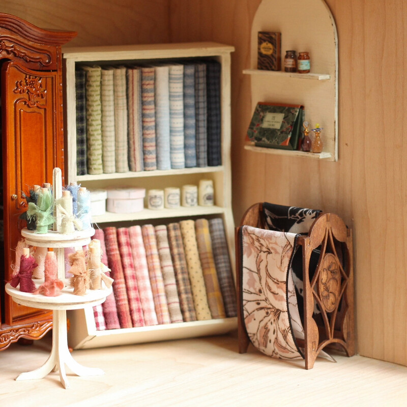 1/12 1/6 Scale Dollhouse Miniatures Furniture Unfinished Fabric Storage ...