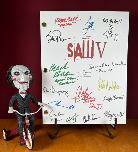 Saw V Script Signed- Autograph Reprints- Jigsaw- Saw 5 Movie Script | eBay