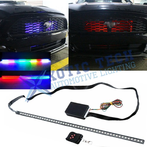 24" RGB LED Scanner Strip Lights Rider Knight for Ford Mustang 15-19 ...