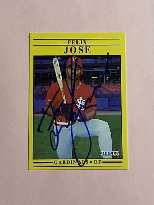 Felix Jose 1991 Fleer IP Auto Autograph | eBay
