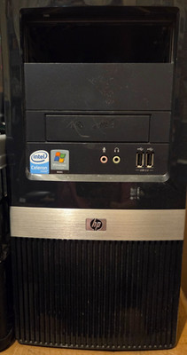 HP COMPAQ DX2400 dx2400 MICRO TOWER BLACK EMPTY COMPUTER PC CASE *READ ...