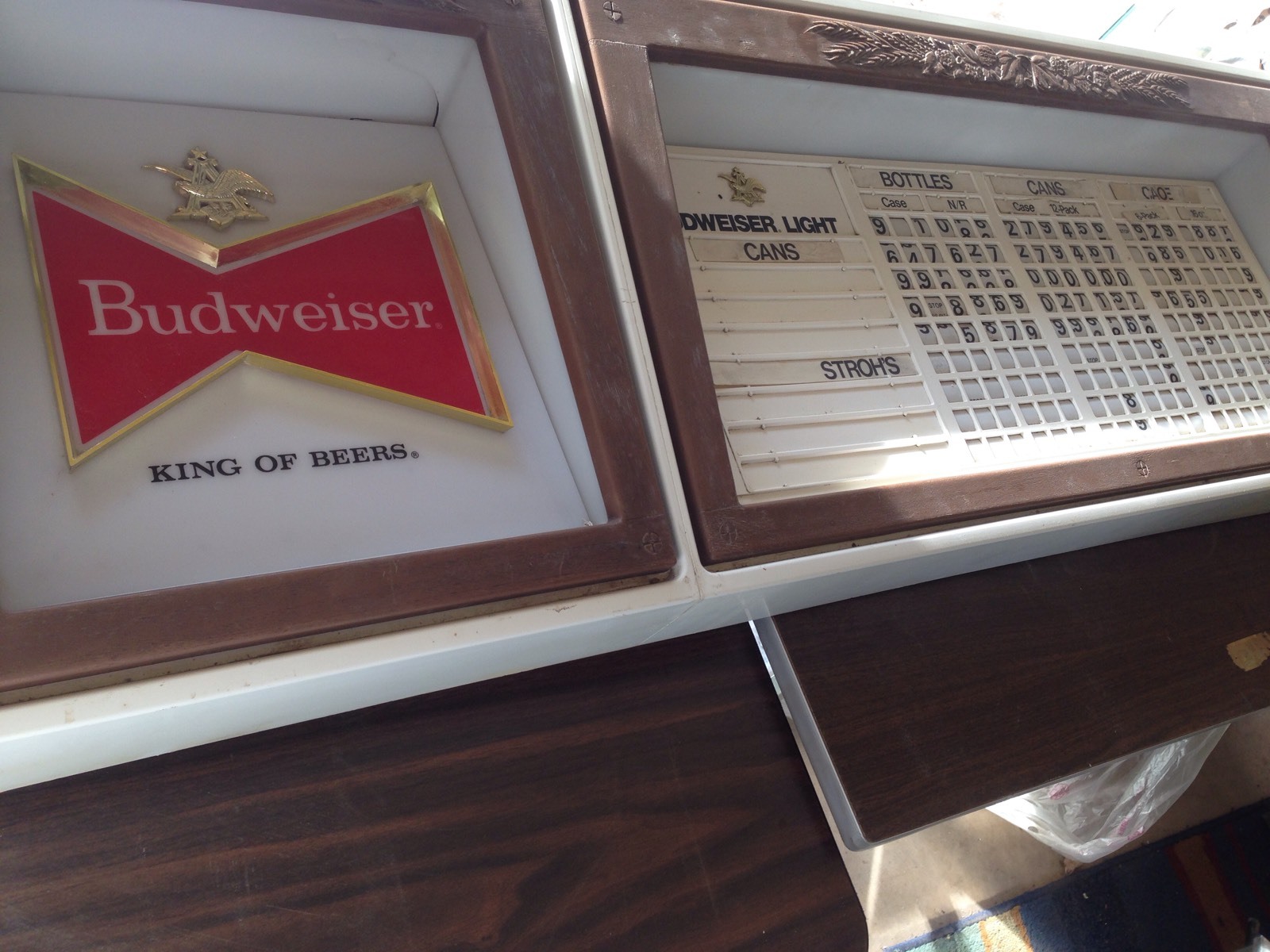 VINTAGE BUDWEISER BEER price board letter SIGN BAR DECOR | eBay