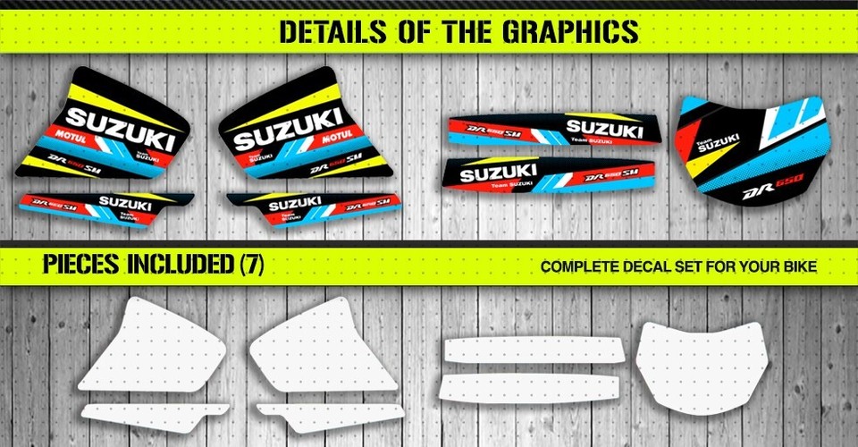 Suzuki DR650 GRAPHIC KIT SUZUKI TEAM (1996 - 2024) | eBay